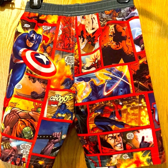 Marvel | Swim | Marvel Heroes Comic Superhero Size 4 Swim Trunks | Poshmark